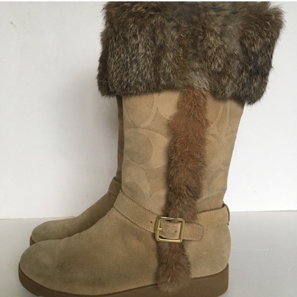 Coach | Shoes | Coach Fur Boots | Poshmark